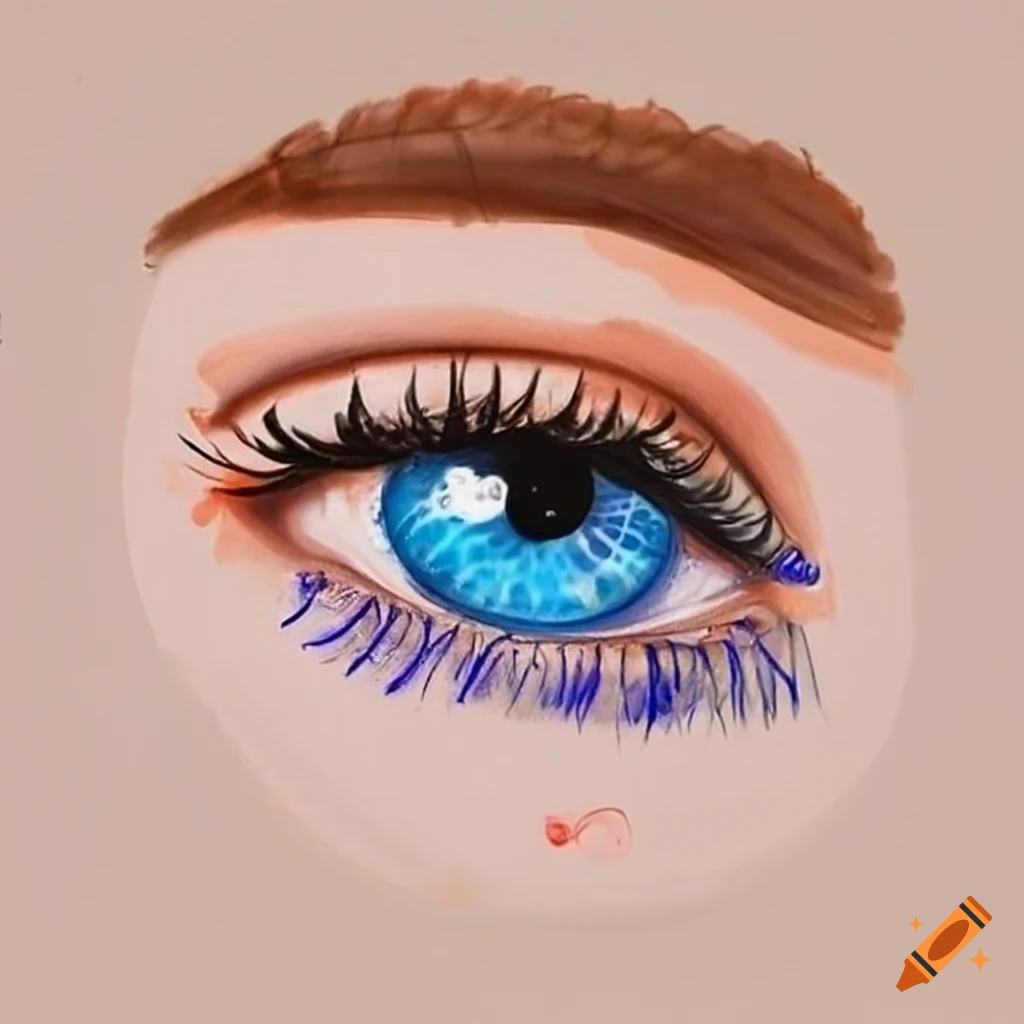 Abstract weeping eye artwork with a glazed look on Craiyon