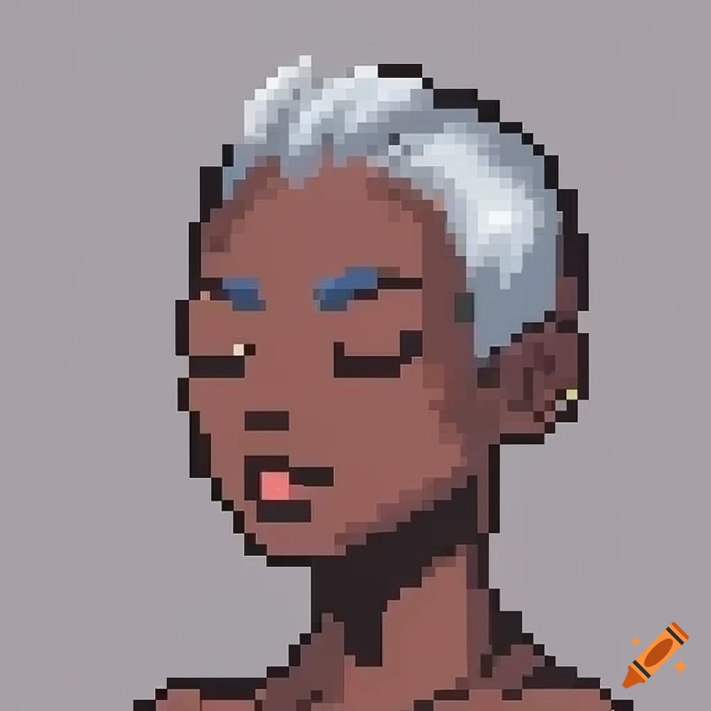 Pixel art demon in side view on Craiyon