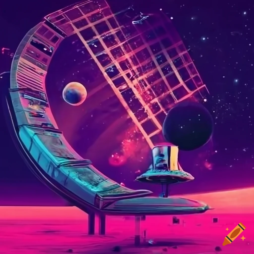 Retro future circus in outer space on Craiyon