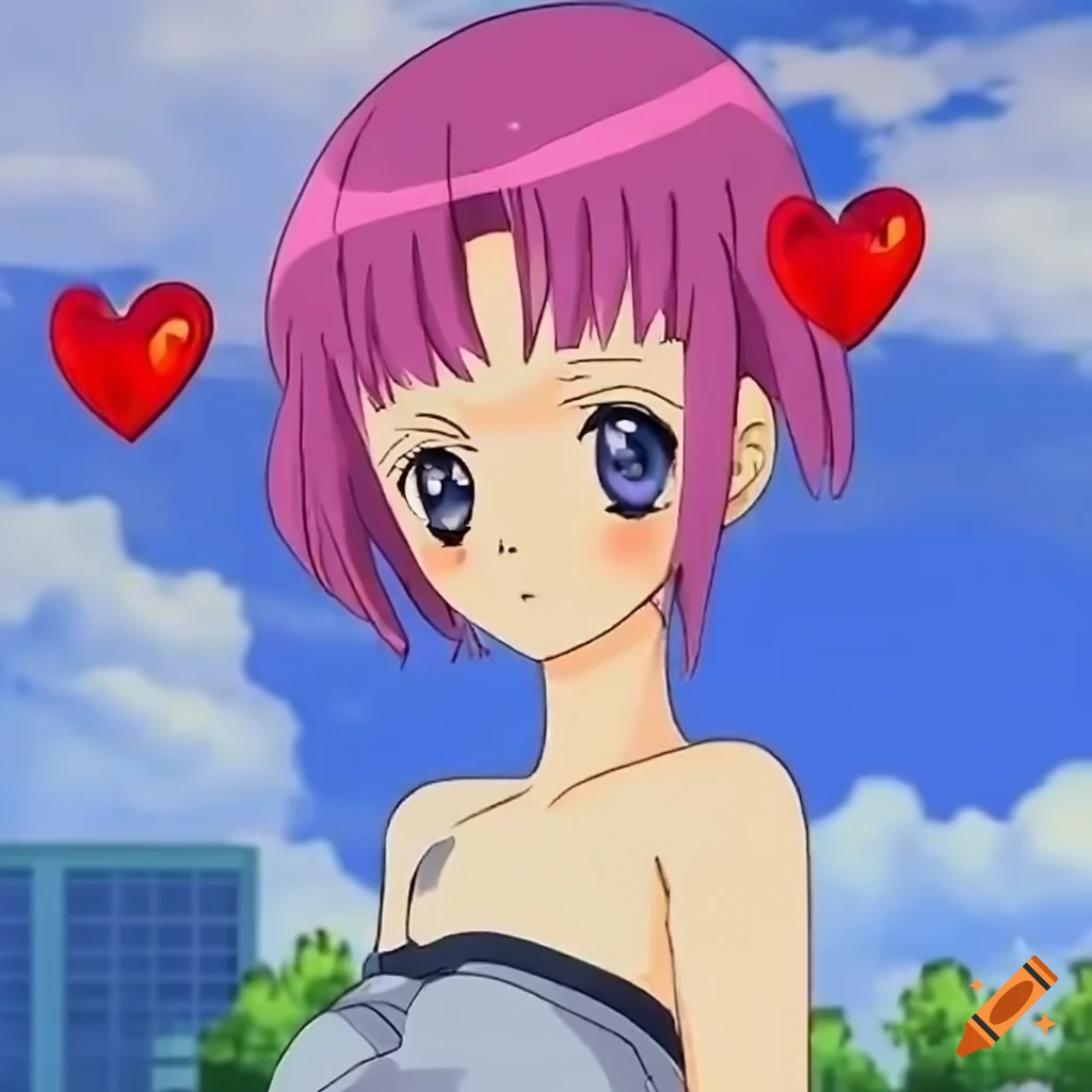 3d anime heart design