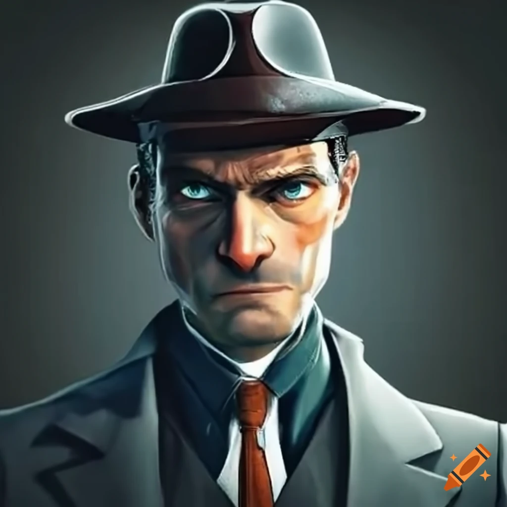 Detective holding an iphone on Craiyon