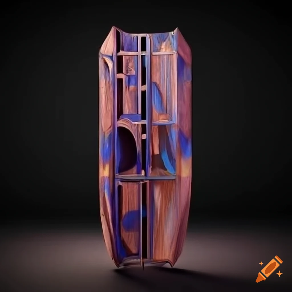 Mobius-inspired alien cabinet artwork