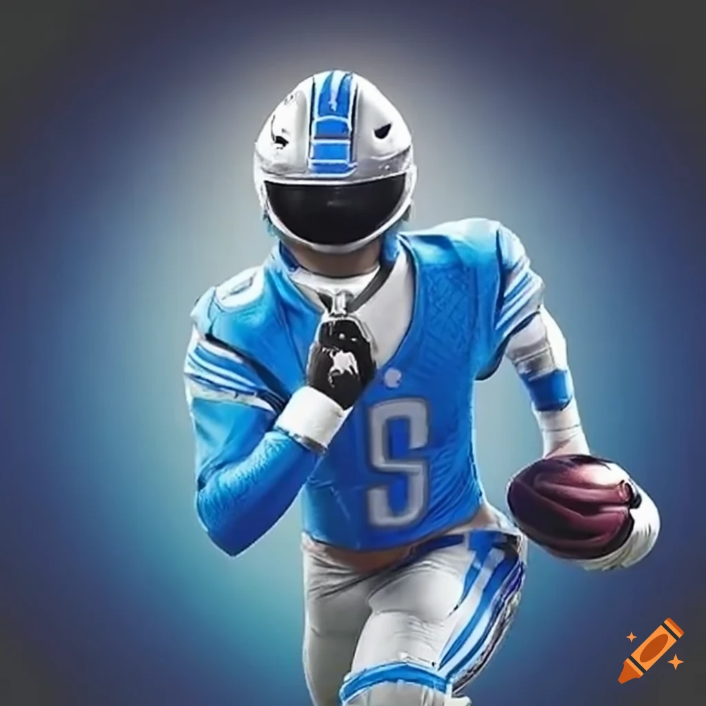 Cosplay of detroit lions power ranger on Craiyon