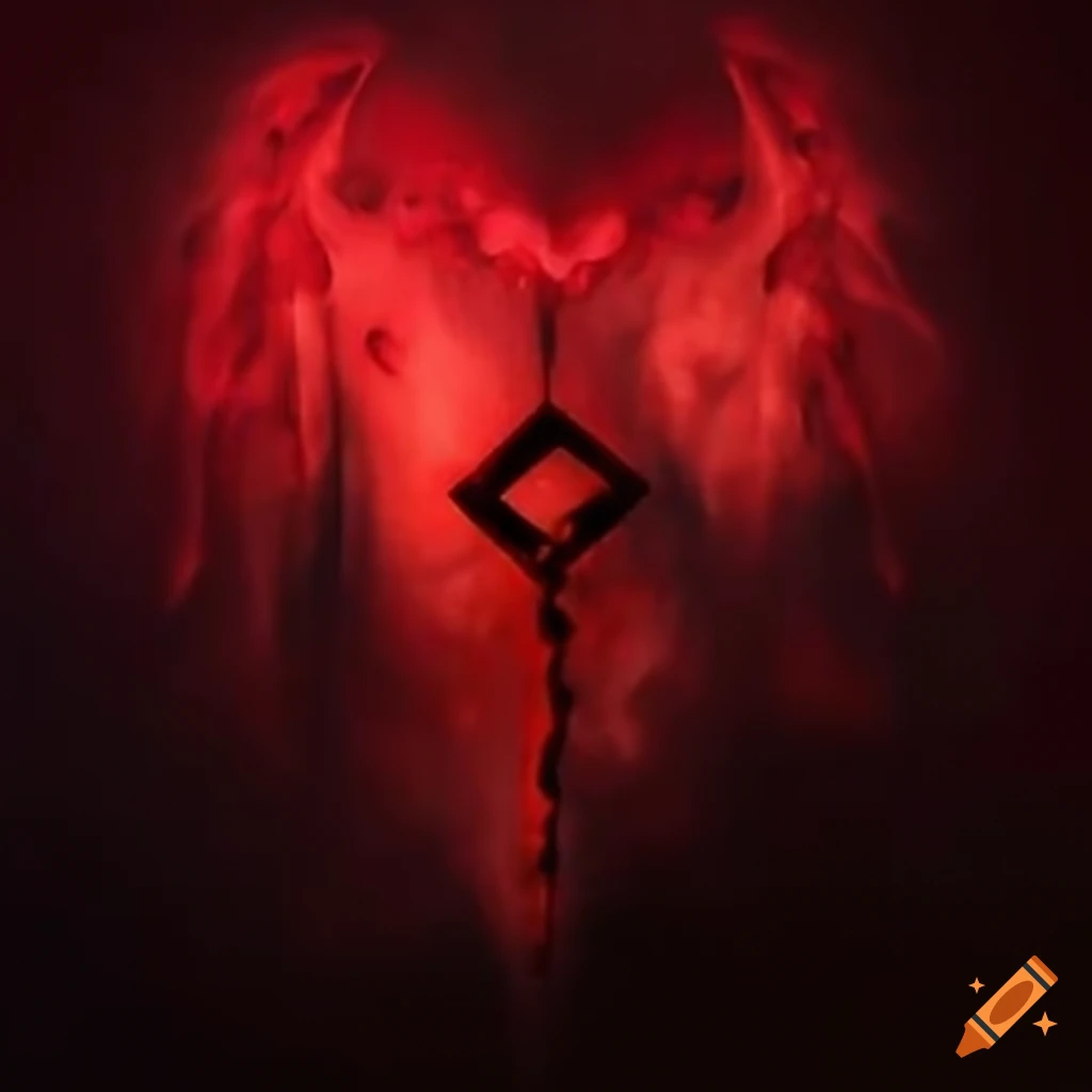Red bleeding rune symbol