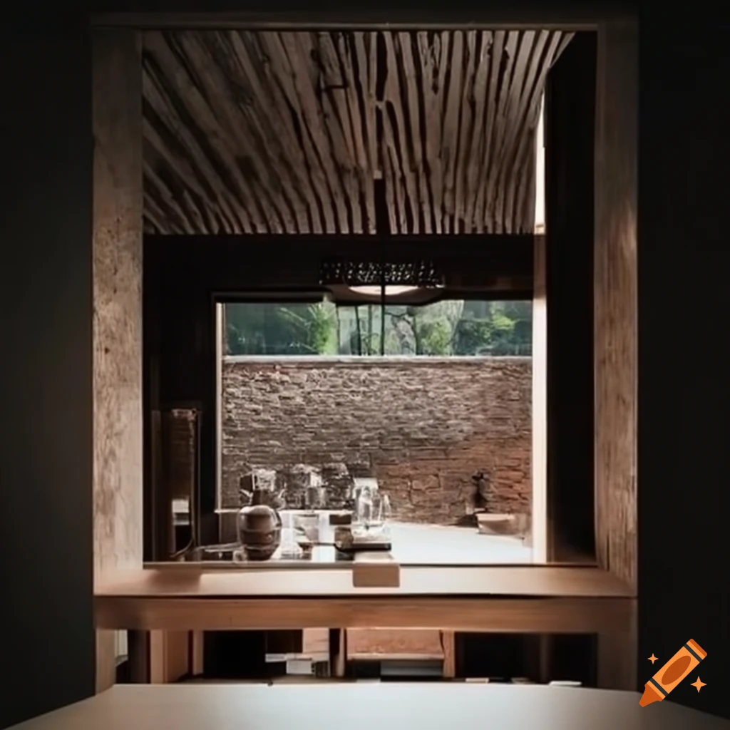 Secluded and minimalist coffee shop architecture