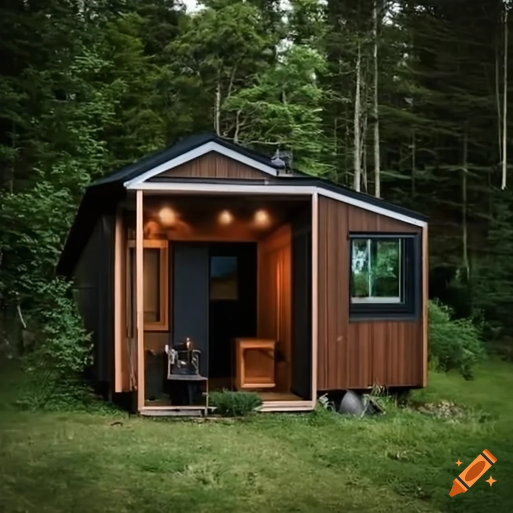 Modern tiny house on Craiyon