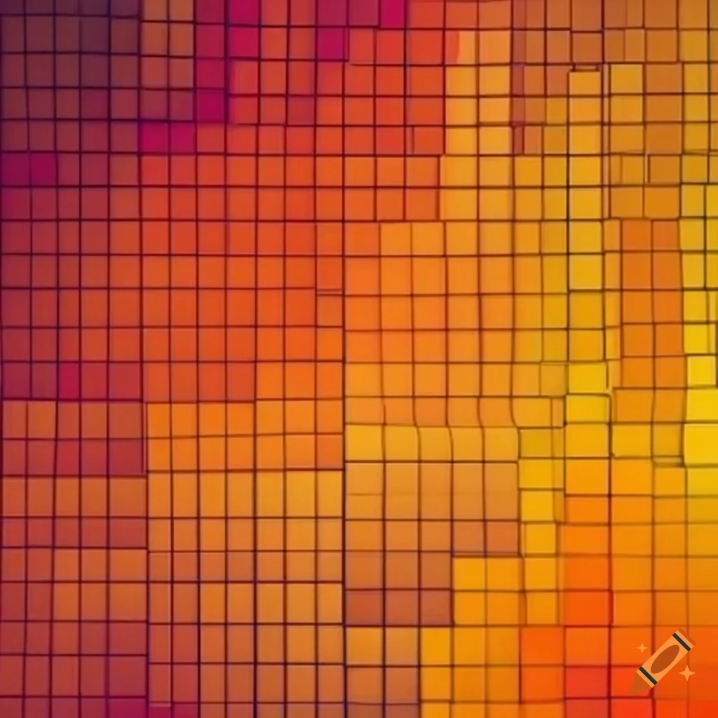 Bright orange squares abstract design