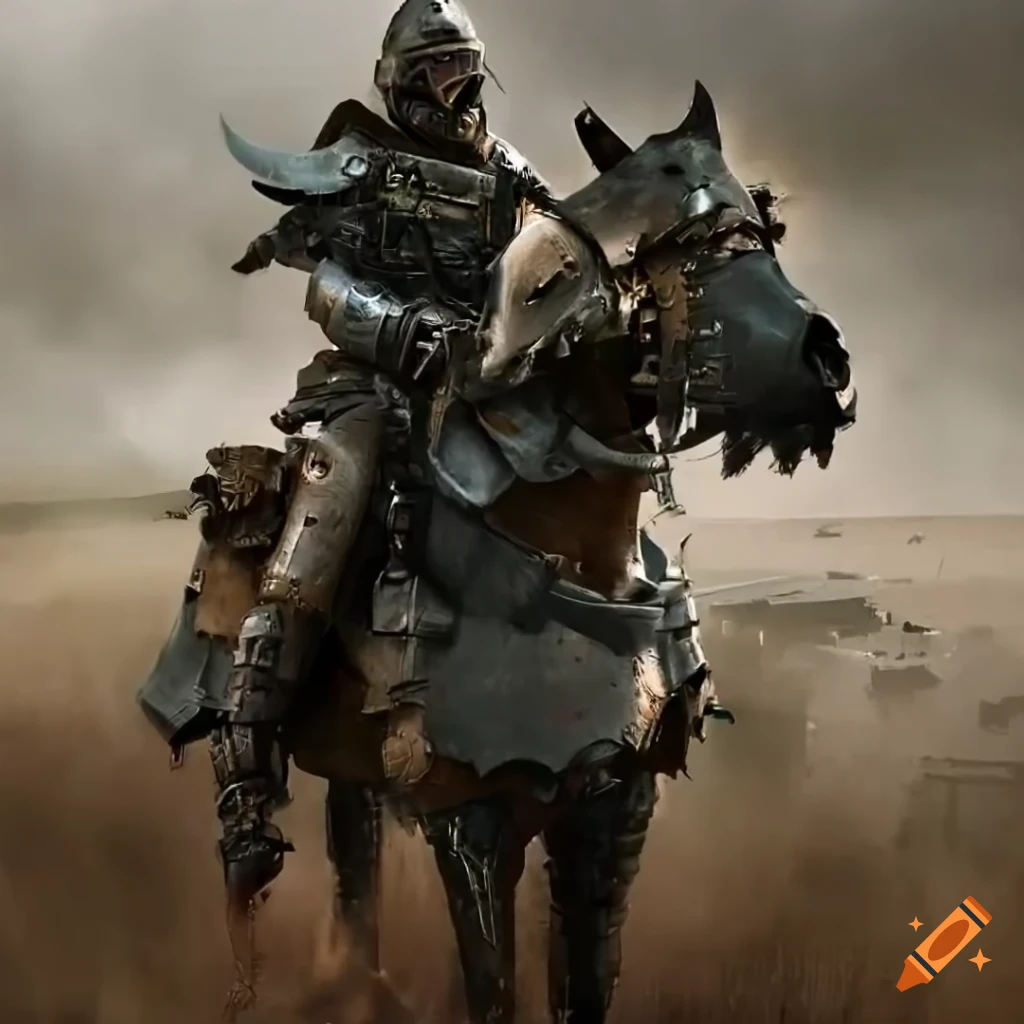 Post-apocalyptic battle armor for a horse