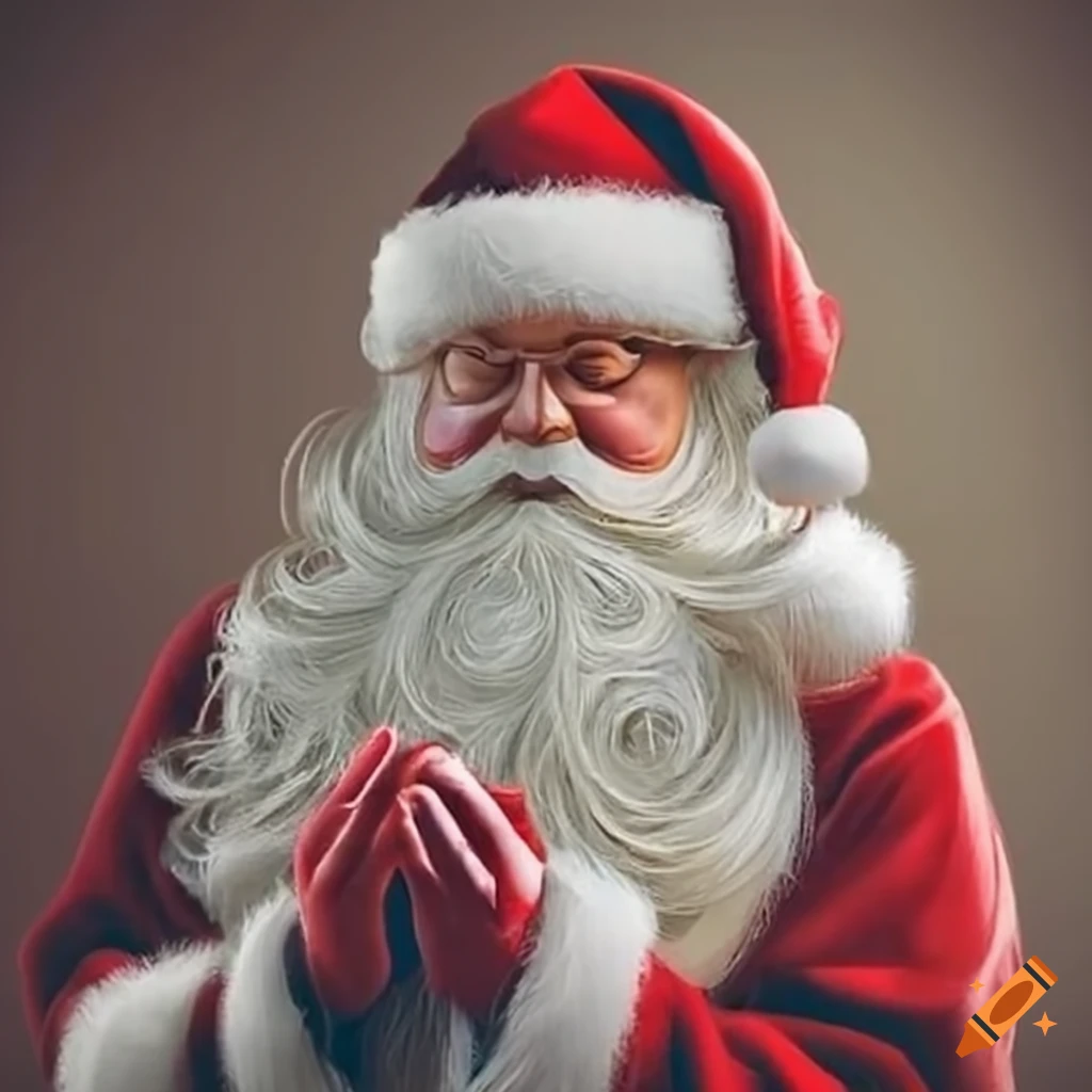 Santa claus relaxing on a living room couch with feet up on Craiyon