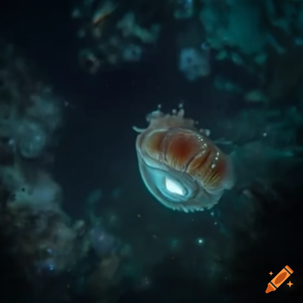 Image of a scary mollusk in outer space on Craiyon