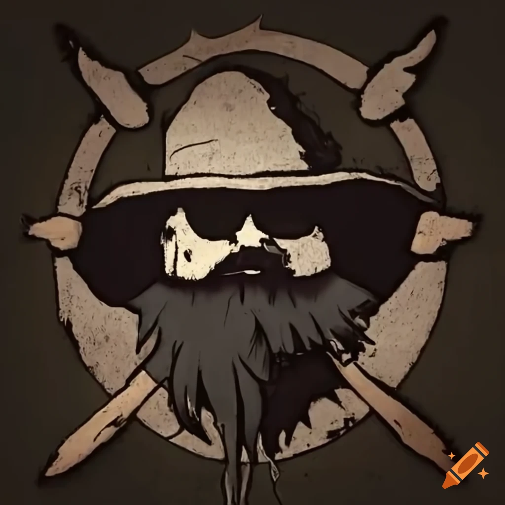 Hunt: showdown video game logo with beard hunter