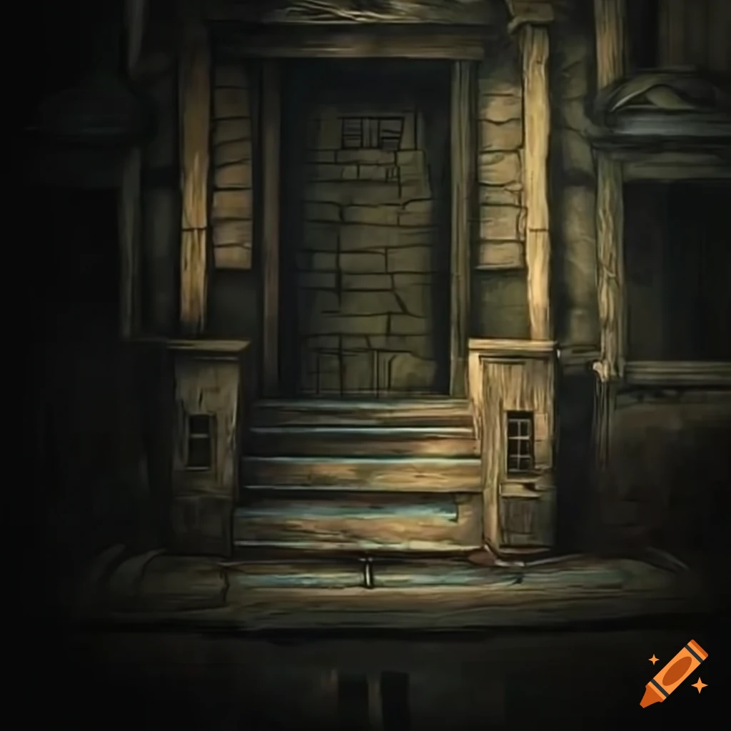 Image of an ancient house with a treasure map sketch on Craiyon