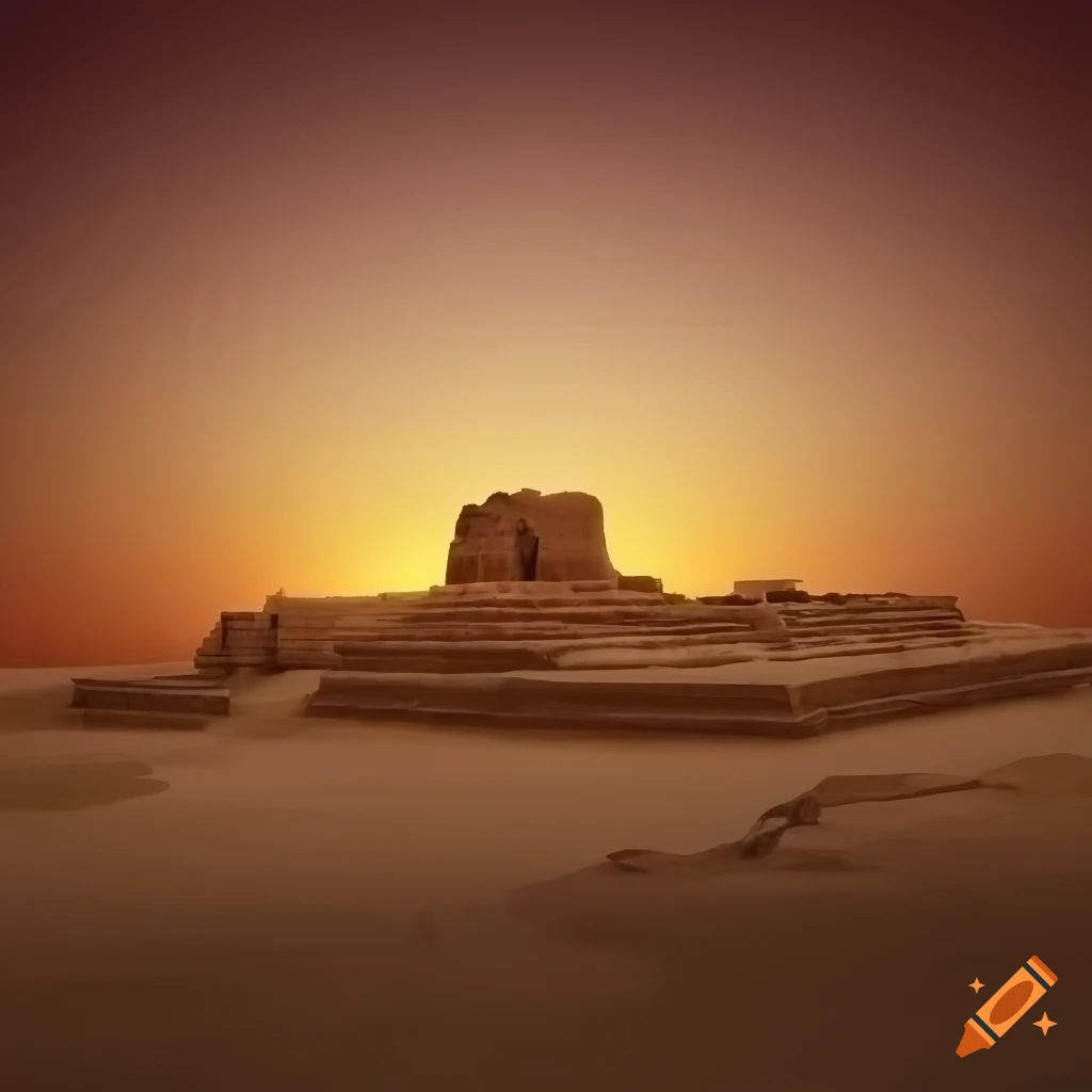 Ancient mesopotamia at night on Craiyon