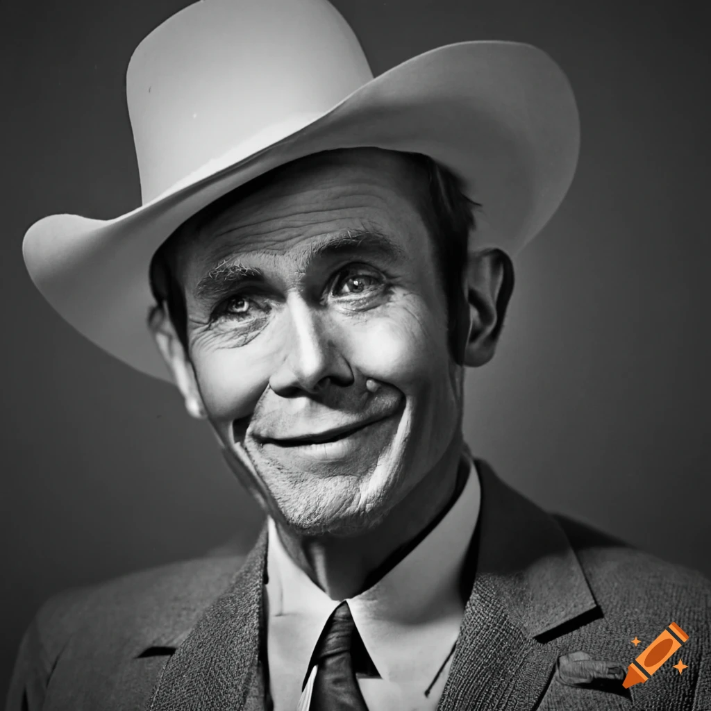 Portrait of musician hank williams on Craiyon