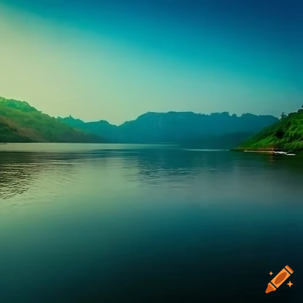 Scenic view of bhandardara dam shendi on Craiyon