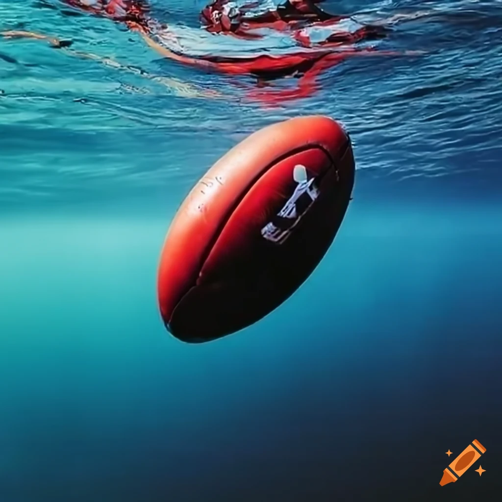 Image of afl football in a boat on Craiyon