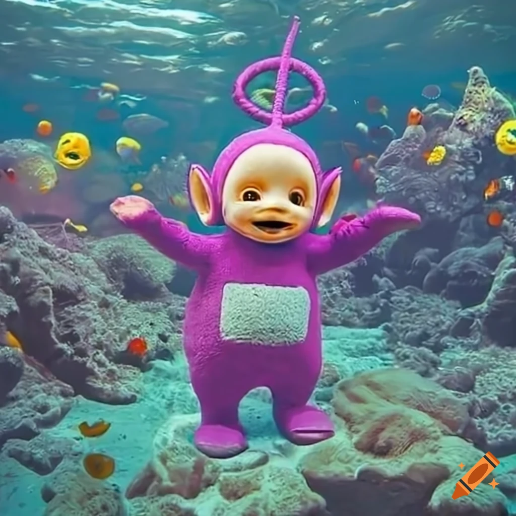 Teletubbies exploring underwater world on Craiyon