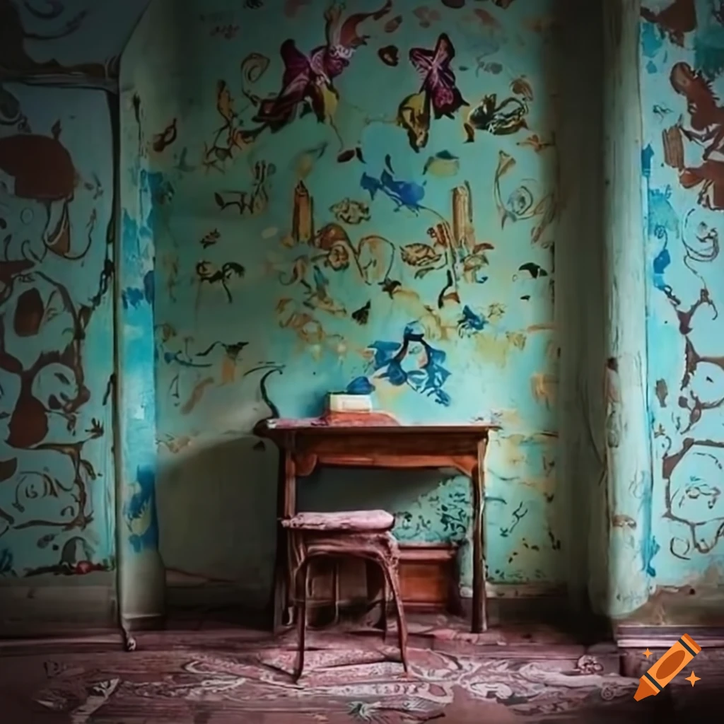 Vintage interior of a Soviet Russian household on Craiyon