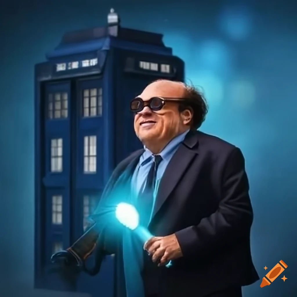 Danny devito as doctor who with sonic screwdriver on Craiyon