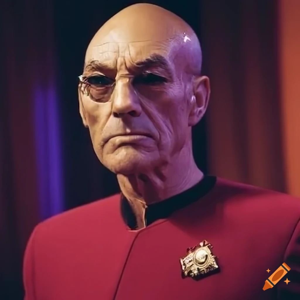 Patrick stewart with a big egg on Craiyon