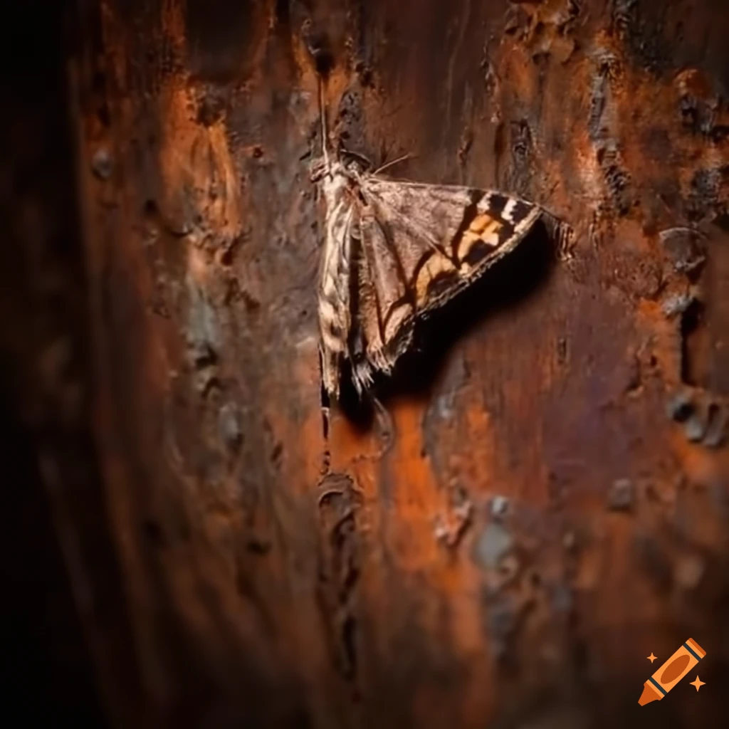 Moth on a white background on Craiyon