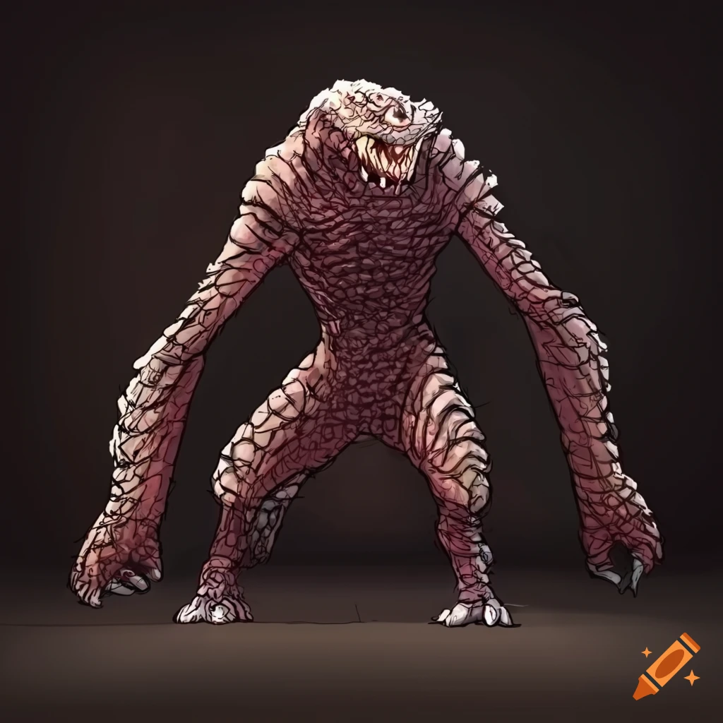 Crinoid kaiju monster wreaking havoc on a city on Craiyon