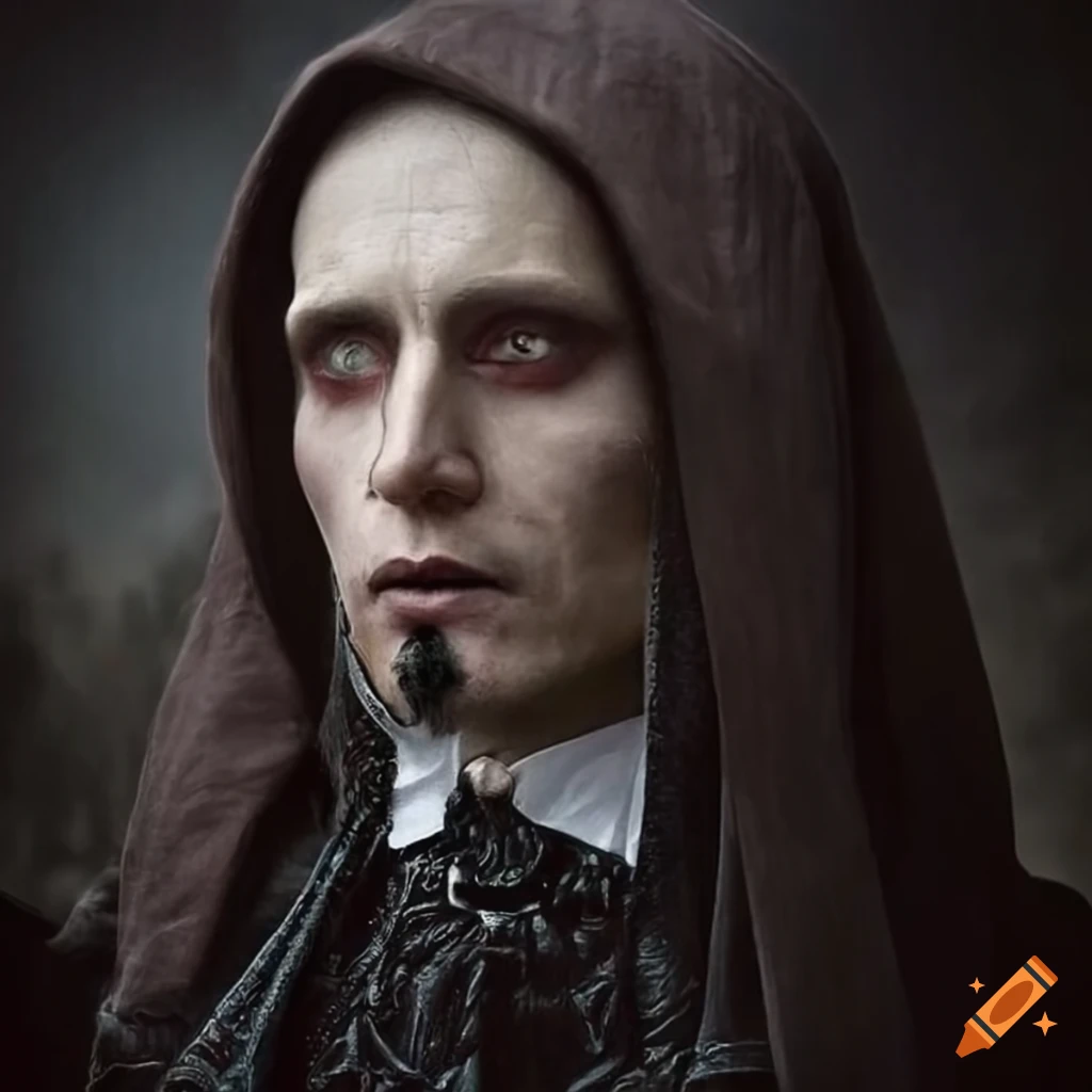 Hyper realistic painting of a gothic noble man on Craiyon