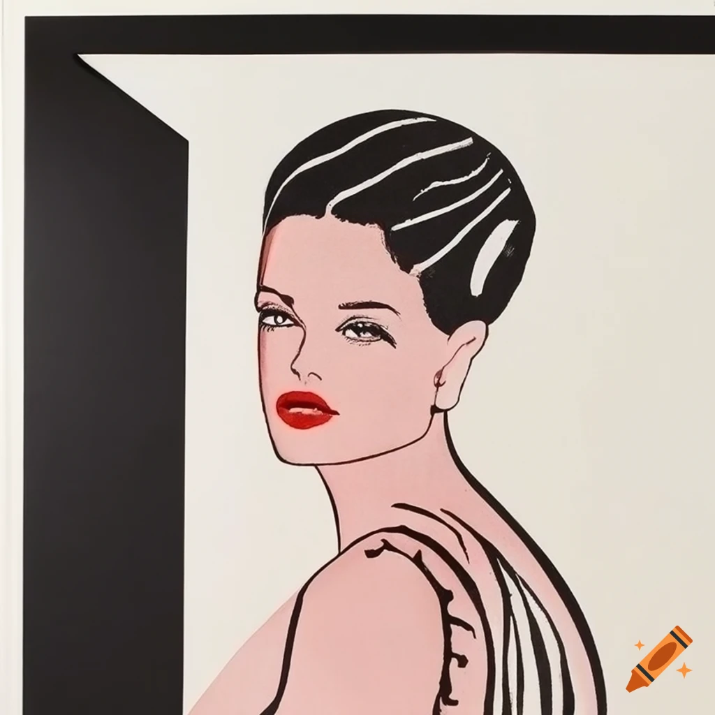 Vintage screen print of women's hairdressing