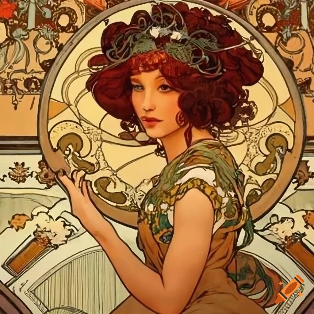 Painting of Las Hurdes by Alphonse Mucha on Craiyon