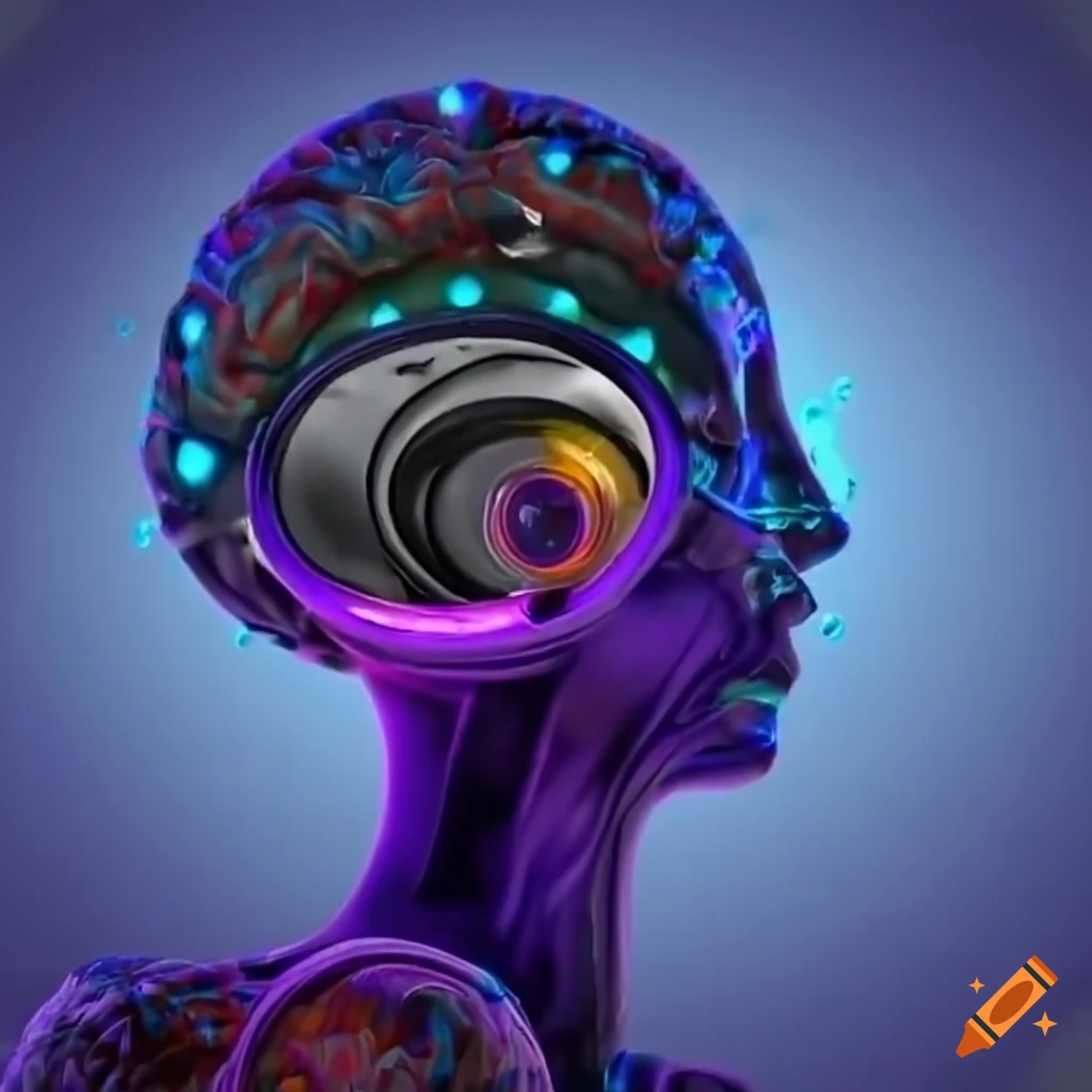 3d animated brain with turbo boost engine on Craiyon