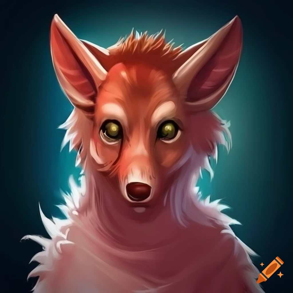 Illustration of a unique fursona on Craiyon
