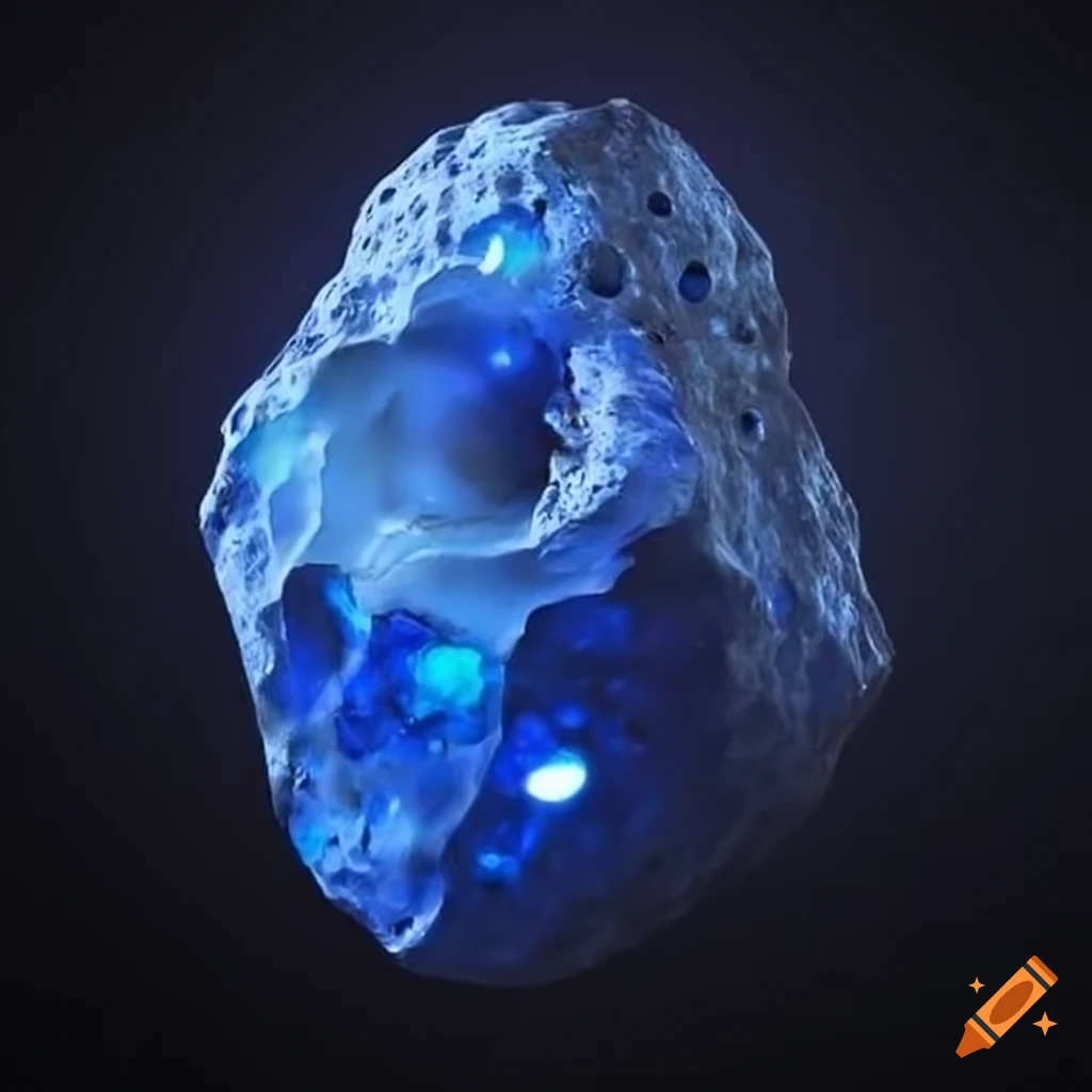 Deep blue space ore on Craiyon