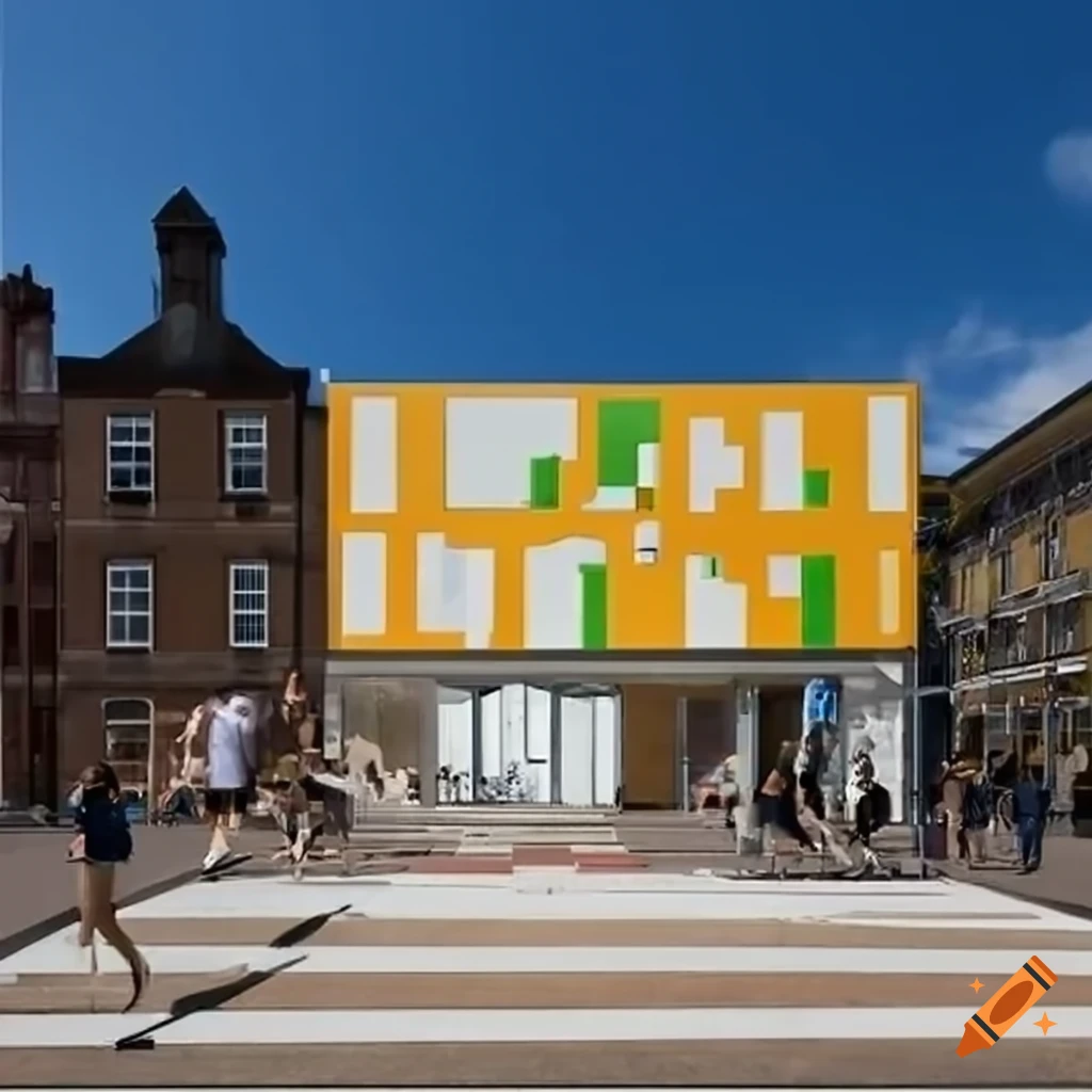 2d facade design for a public place for teenagers