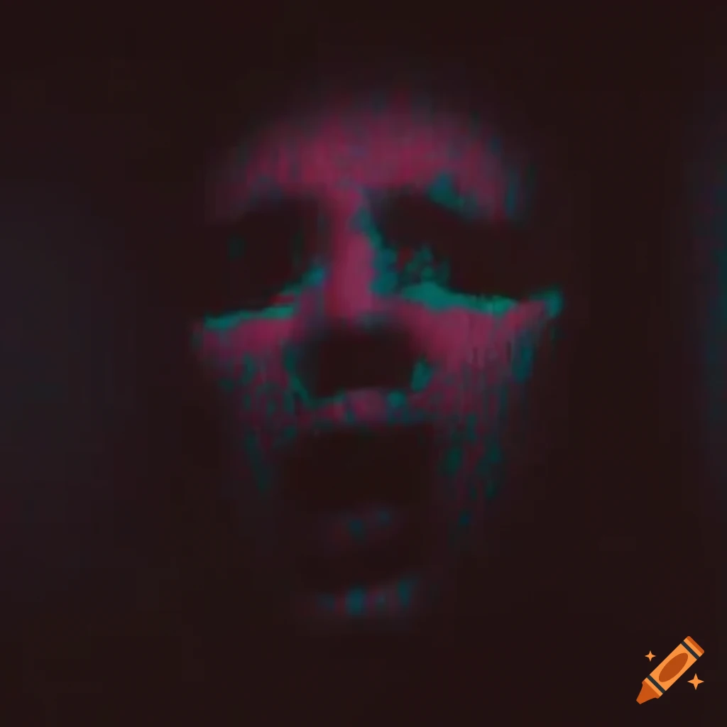 Scary vhs glitch footage on Craiyon