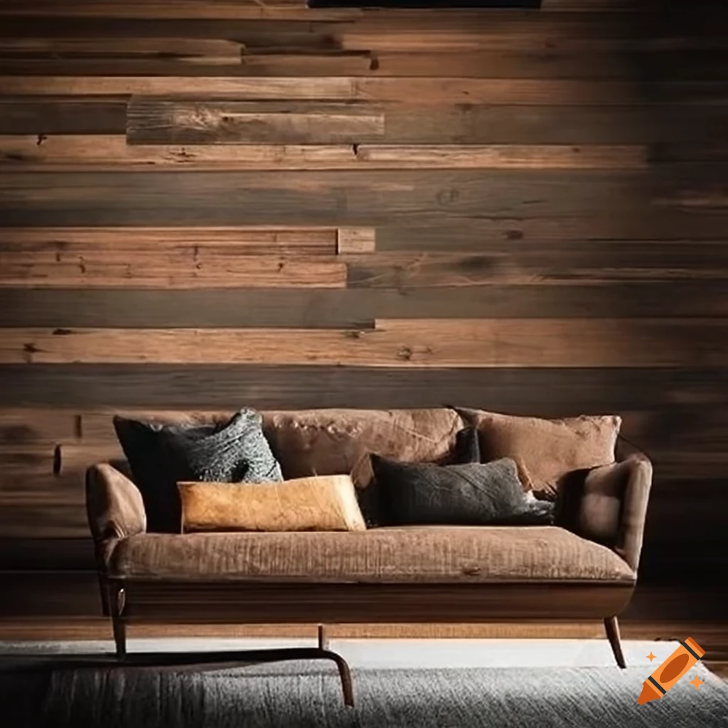 Rustic Wood Accent Wall Living Room