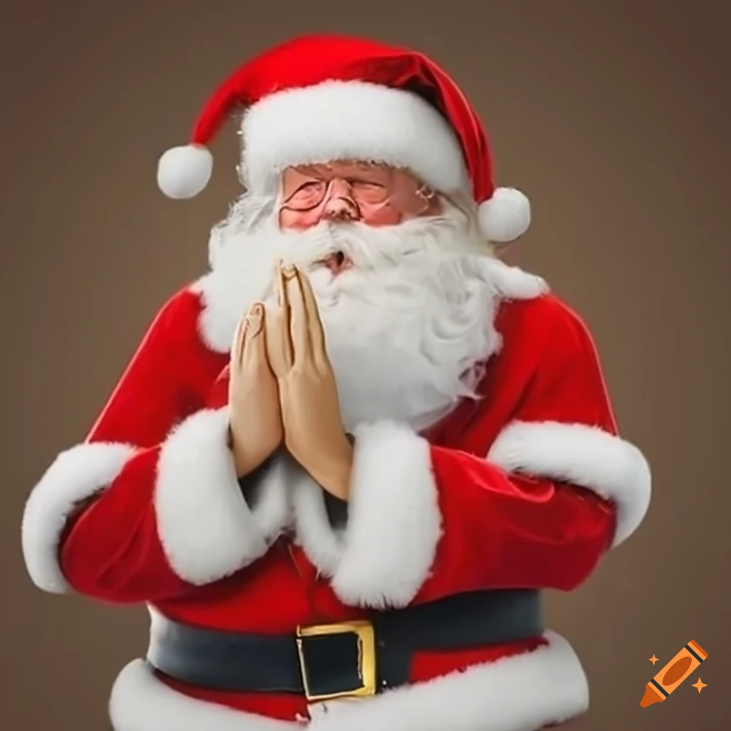 Santa claus praying on Craiyon