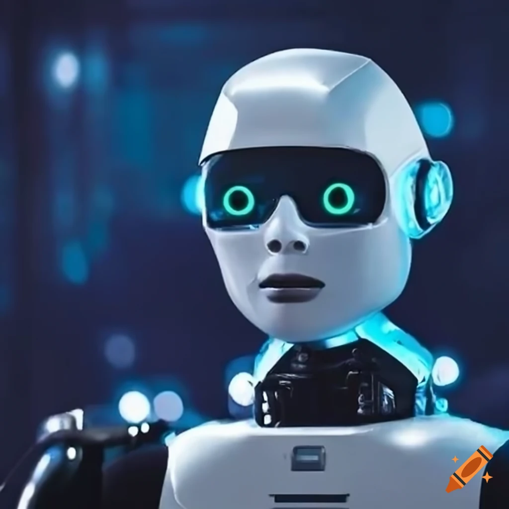 Poster of cyber monday featuring a robot mall cop on Craiyon