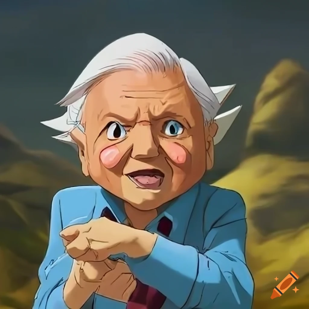 David attenborough as ash ketchum in gameplay style on Craiyon