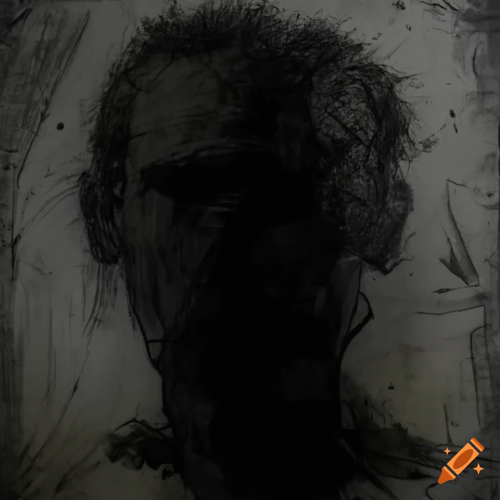 Abstract self portrait by an artist with mental health conditions