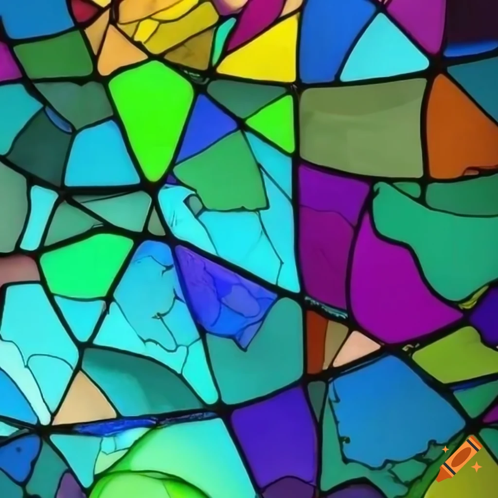 Stained glass window with butterfly design on Craiyon