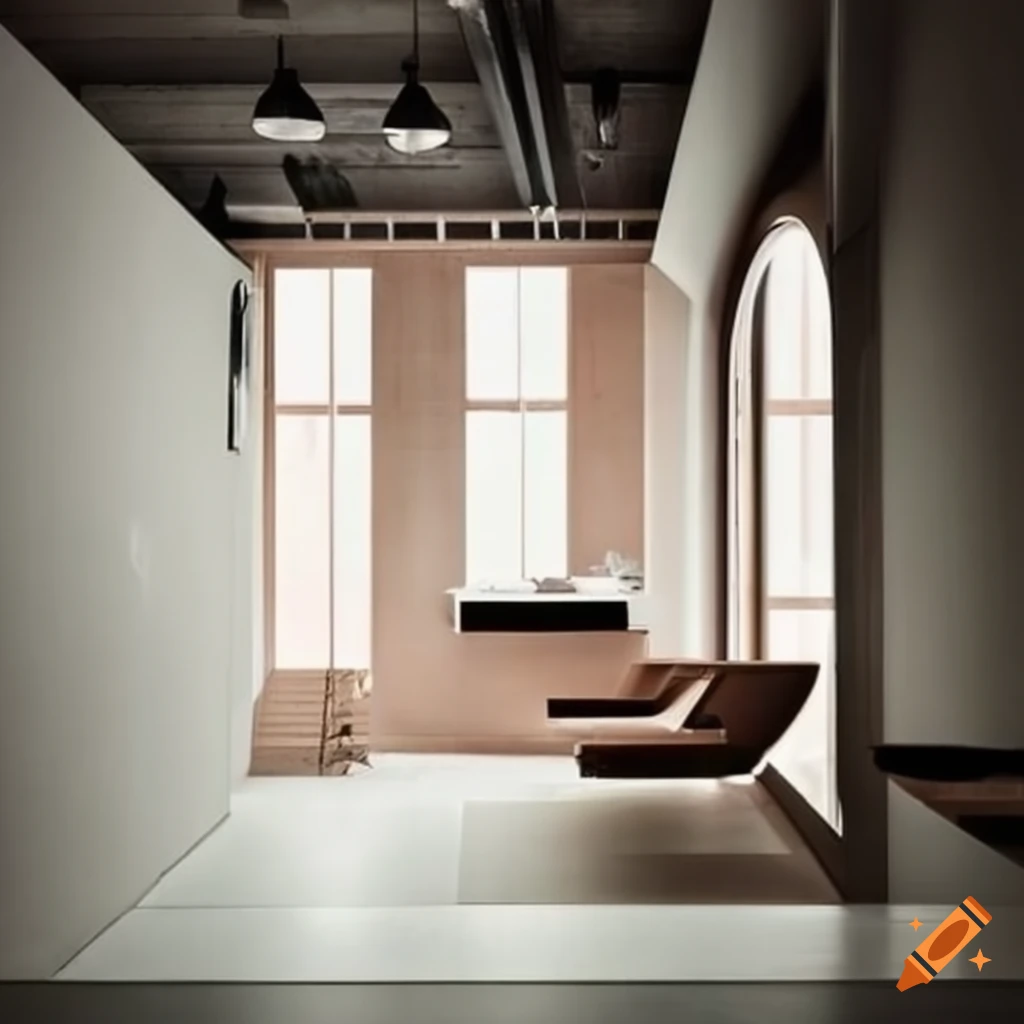 Secluded coffee shop with minimalist architecture