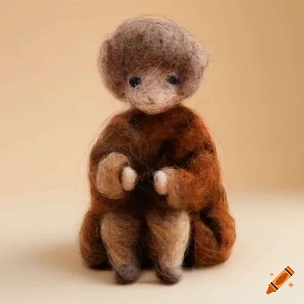 Felted wool people and animals