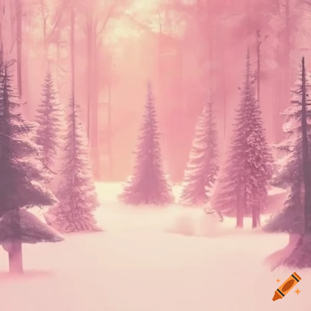Pastel forest trees for christmas