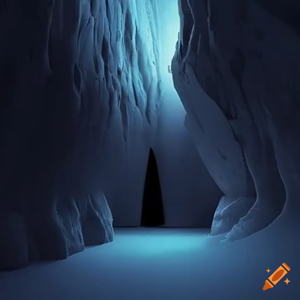 Artistic depiction of a bat and a stone god in a cave on Craiyon