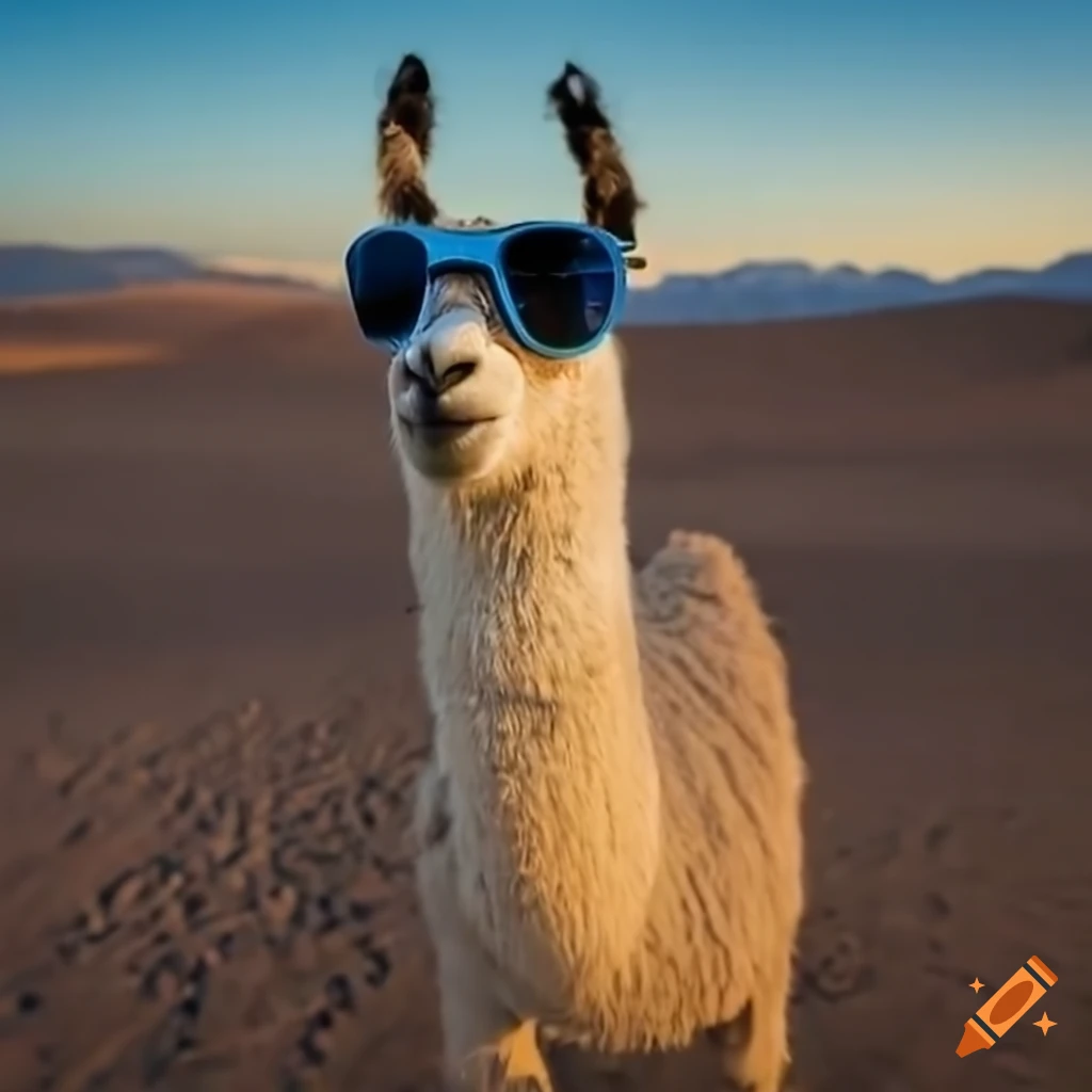 Alpaca in suit in the office on Craiyon