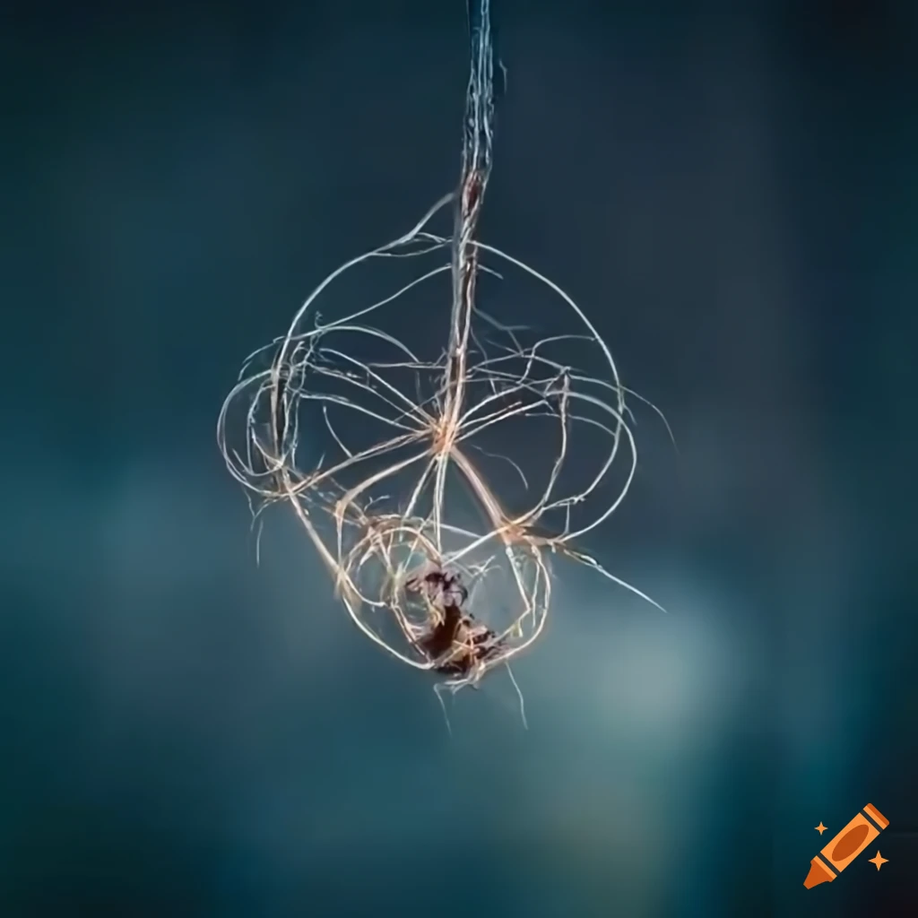 Surreal floating wire object in a strange space on Craiyon