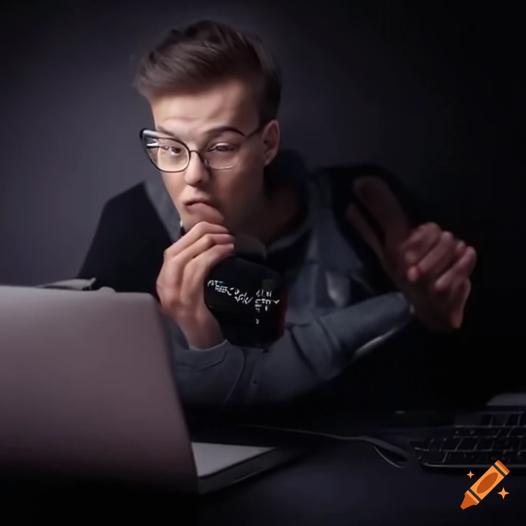 An image of a frustrated programmer on Craiyon