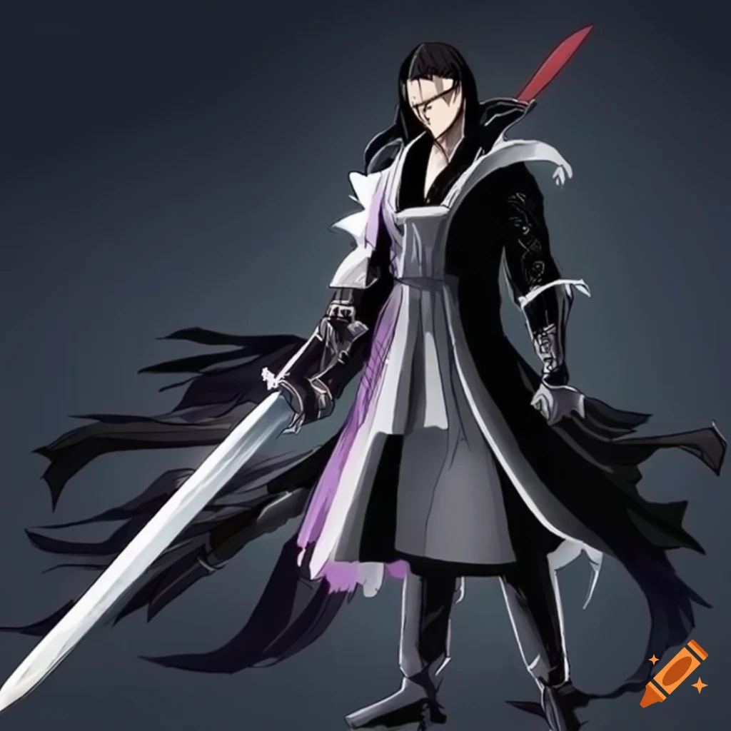Image of armored byakuya kuchiki with a sword