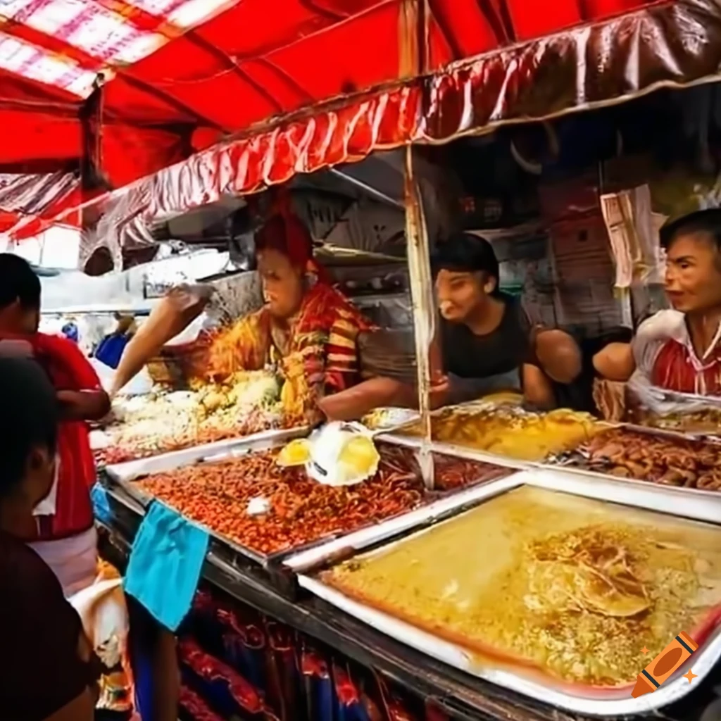 Chris Evans as a street food vendor in the Philippines on Craiyon