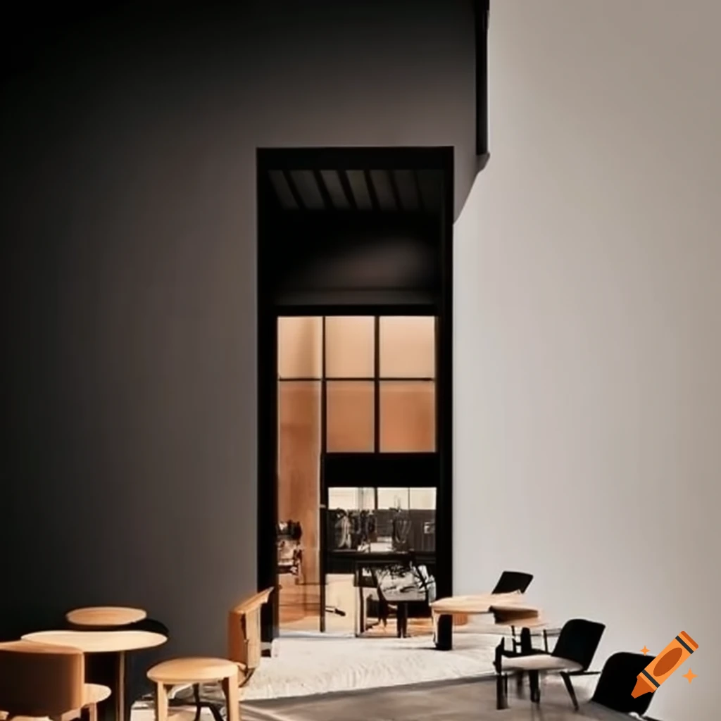 Minimalist coffee shop architecture